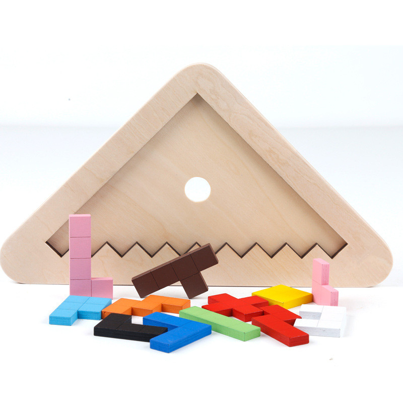 Triangle wooden puzzle